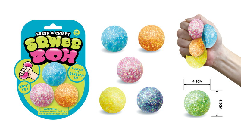 Fresh And Crispy Squeeze Neon Squishy pallo 3-pakkaus - Squishy ...